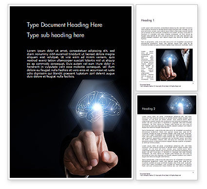Man Touching an Artificial Intelligence Concept Word Template 14734 ...