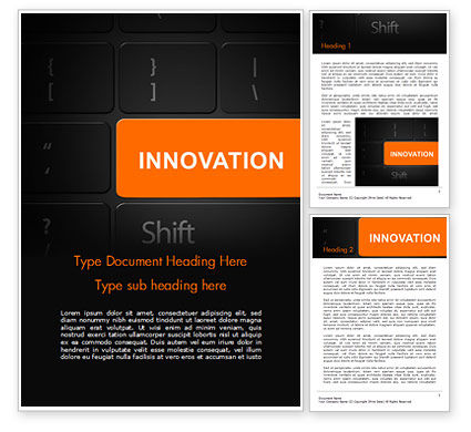 Innovation Shift Word Template 14784 | PoweredTemplate.com