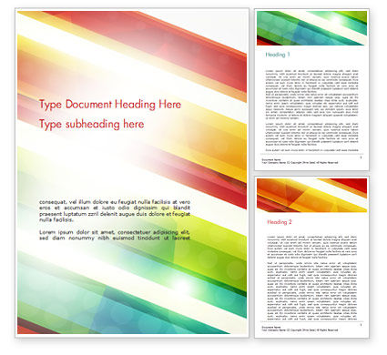 Colorful Diagonal Stripes Word Template 14811 | PoweredTemplate.com