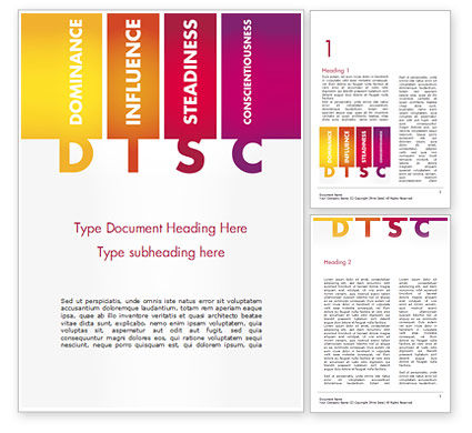 DISC Personality Word Template 14846 | PoweredTemplate.com
