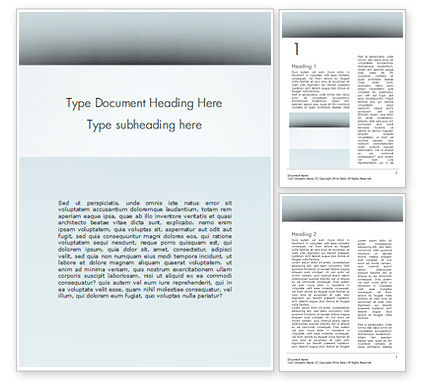 Plantilla de Word - franja y sombra | 14875 | PoweredTemplate.com