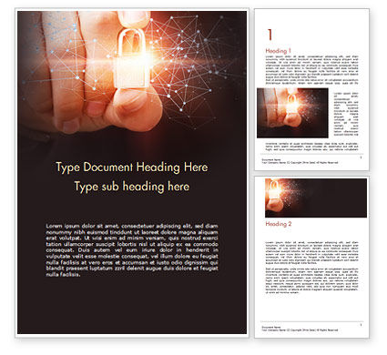 Cyber Security Word Templates Design, Download now | PoweredTemplate.com