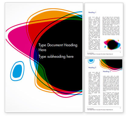 Abstract Color Spots Word Template 14914 | PoweredTemplate.com
