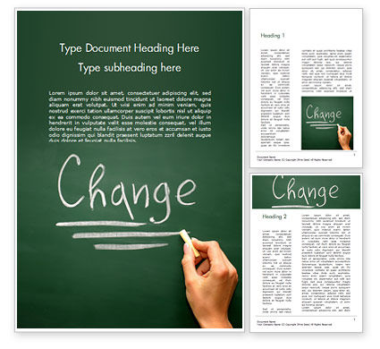 Blackboard Concept for The Word Change Word Template 14924 ...