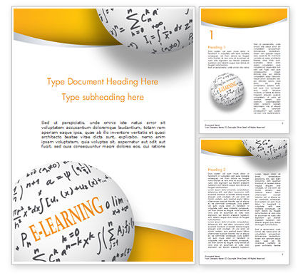 E-Learning Word with Formulas Word Template 14959 | PoweredTemplate.com