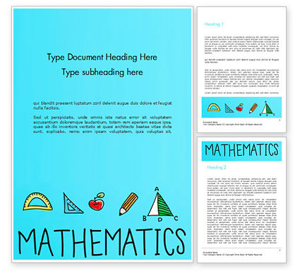 Mathematical Doodles Word Template 14968 | PoweredTemplate.com