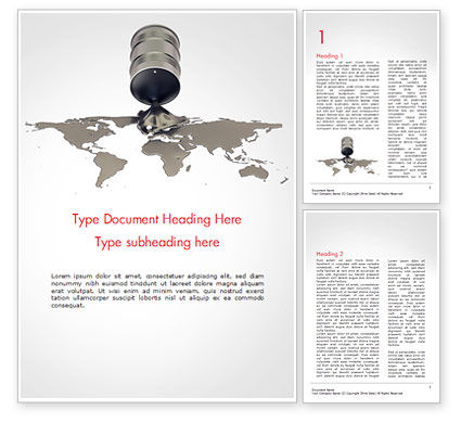Crude Oil Word Templates Design, Download now | PoweredTemplate.com