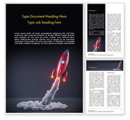 Red Rocket Launching PowerPoint Template, Backgrounds | 15001 ...