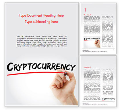 A Hand Writing Cryptocurrency with Marker Word Template 15004 ...