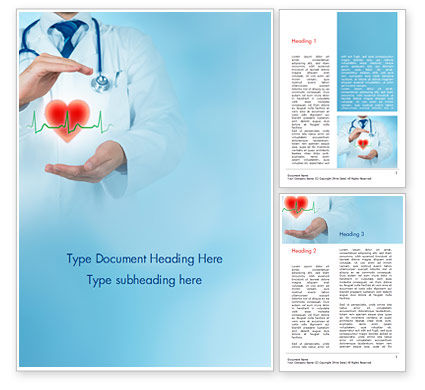 Cardiologist Word Template 15064 | PoweredTemplate.com