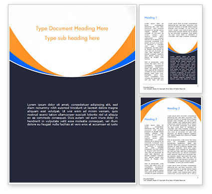 Plantilla de Word - capas esféricas | 15112 | PoweredTemplate.com