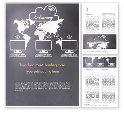 E-Learning Word Template 15126 | PoweredTemplate.com