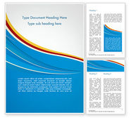 Abstract Blue Wave with Three-Colored Strip - Free Presentation ...