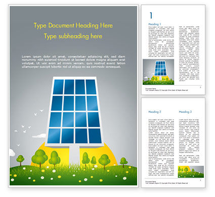 Solar Energy Word Templates Design, Download now | PoweredTemplate.com