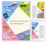 Summer Vacations Word Template 15236 | PoweredTemplate.com