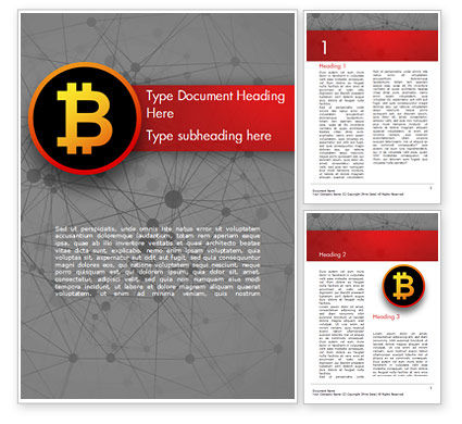Bitcoin Icon Word Template 15290 | PoweredTemplate.com