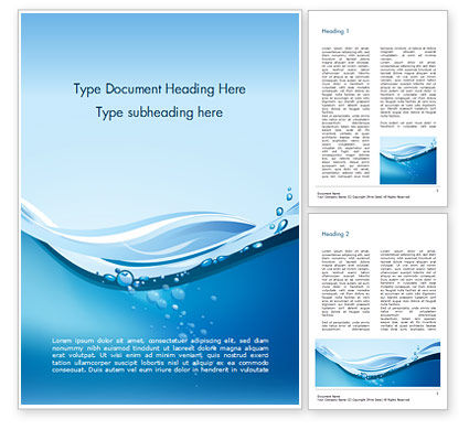 Drinking Water Supply Word Template 15369 | PoweredTemplate.com