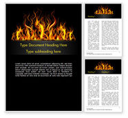 Flame Word Template 15435 | PoweredTemplate.com