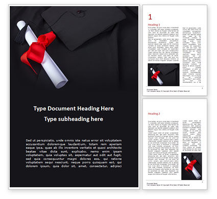 Graduation Word Templates Design, Download now | PoweredTemplate.com