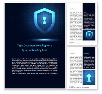 Cyber Security Word Templates Design, Download now | PoweredTemplate.com