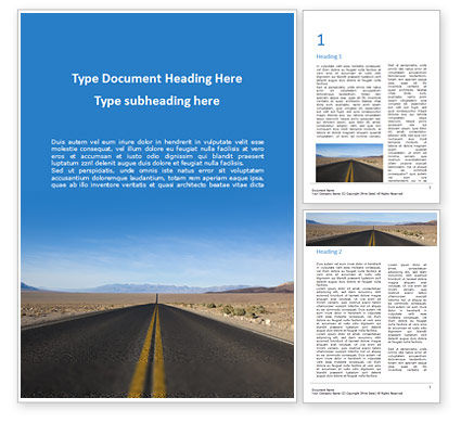 Plantilla de Word - camino abierto | 15651 | PoweredTemplate.com