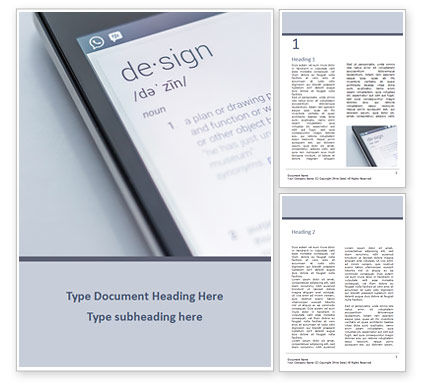 Plantilla de Word - dictionary definition of word design on smartphone ...