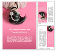 Emo Girl Wears Headphones - Free Presentation Template for Google ...