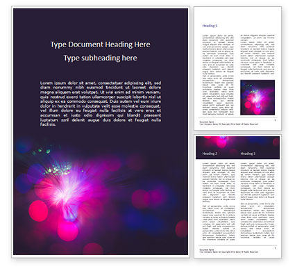 Defocused Bokeh Lights Word Template 15809 | PoweredTemplate.com