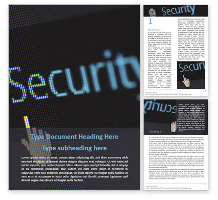 Cyber Security Word Templates Design, Download now | PoweredTemplate.com