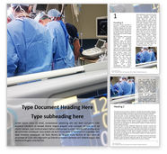 Medical Team Operating in a Surgery Room Word Template 16097 ...