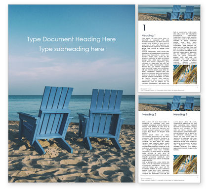 Beach Word Templates Design, Download now | PoweredTemplate.com