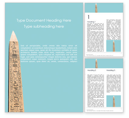 Luxor Obelisk Word Template 16114 | PoweredTemplate.com