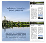 Water Contamination Word Template 16137 | PoweredTemplate.com