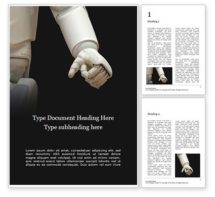 White Robot Hand Word Template 16144 | PoweredTemplate.com
