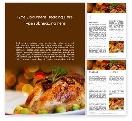 Sunday Roast Word Template 16269 | PoweredTemplate.com