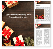 Merry Christmas Gift Boxes Word Template 16315 | PoweredTemplate.com