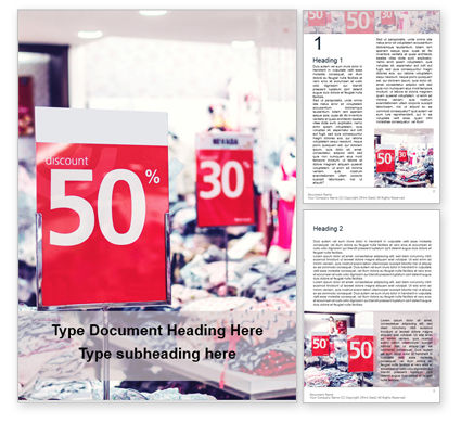 Department Store Word Templates Design, Download now | PoweredTemplate.com