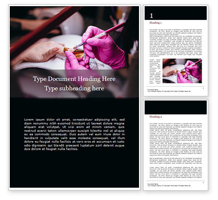 Nail Word Templates Design, Download now | PoweredTemplate.com