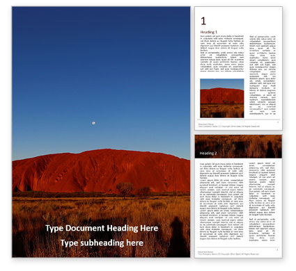 Uluru Ayers Rock by Sunset Presentation | PoweredTemplate.com