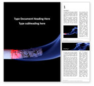 Burning Cigarette with Smoke on Black Background - Free Presentation ...