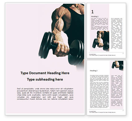 12 Free Dumbbell Word Templates | PoweredTemplate.com