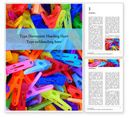 Multi-Colored Plastic Clothespins - Free Presentation Template for ...