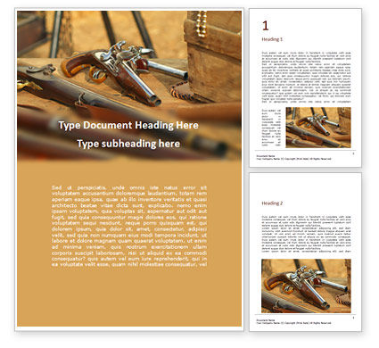 Plantilla de Word gratis - old wooden guns and pistols | 16663 ...