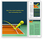Plantilla de Word - raquetas de tenis | 00807 | PoweredTemplate.com