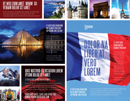 French Flag Brochure Template Design and Layout, Download Now, 01805 ...