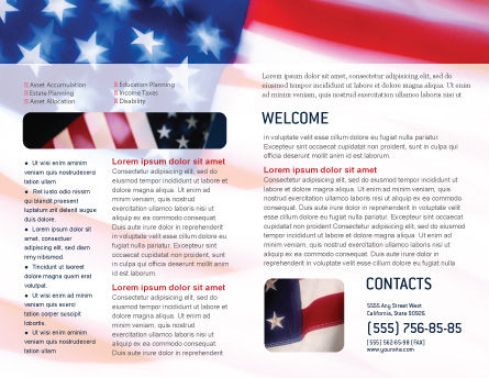Flag of the United States of America Brochure Template Design and ...