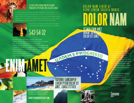 Brazilian Flag Brochure Template Design and Layout, Download Now, 01915 ...