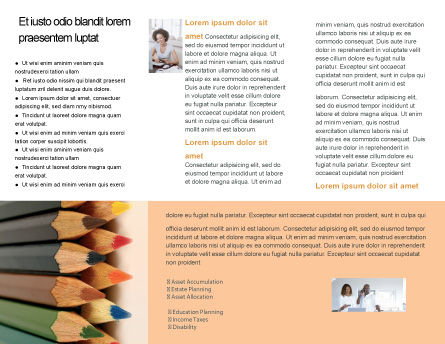 Color Pencil Brochure Template Design and Layout, Download Now, 02353 ...