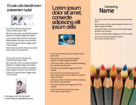 Color Pencil Brochure Template Design and Layout, Download Now, 02353 ...