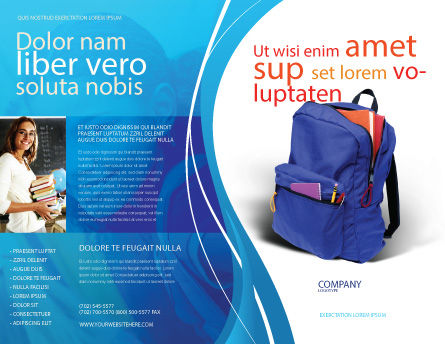 School Backpack Brochure Template Design and Layout, Download Now ...
